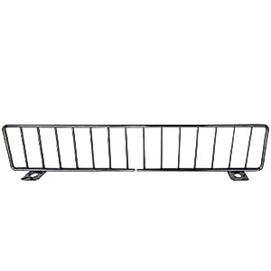AWP Chrome Divider, Fits Lozier/Madix Style Shelf, 3" x 14" Size, Chrome, (Pack of 50)