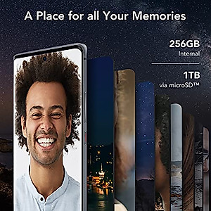TCL 20 Pro 5G Unlocked Smartphone with 6.67” AMOLED FHD+ Display, 48MP OIS Quad Camera, 6GB+256GB, 4500mAh Battery, US 5G Verizon Cellphone, Moondust Gray (Does not Support Sprint/AT&T 5G)
