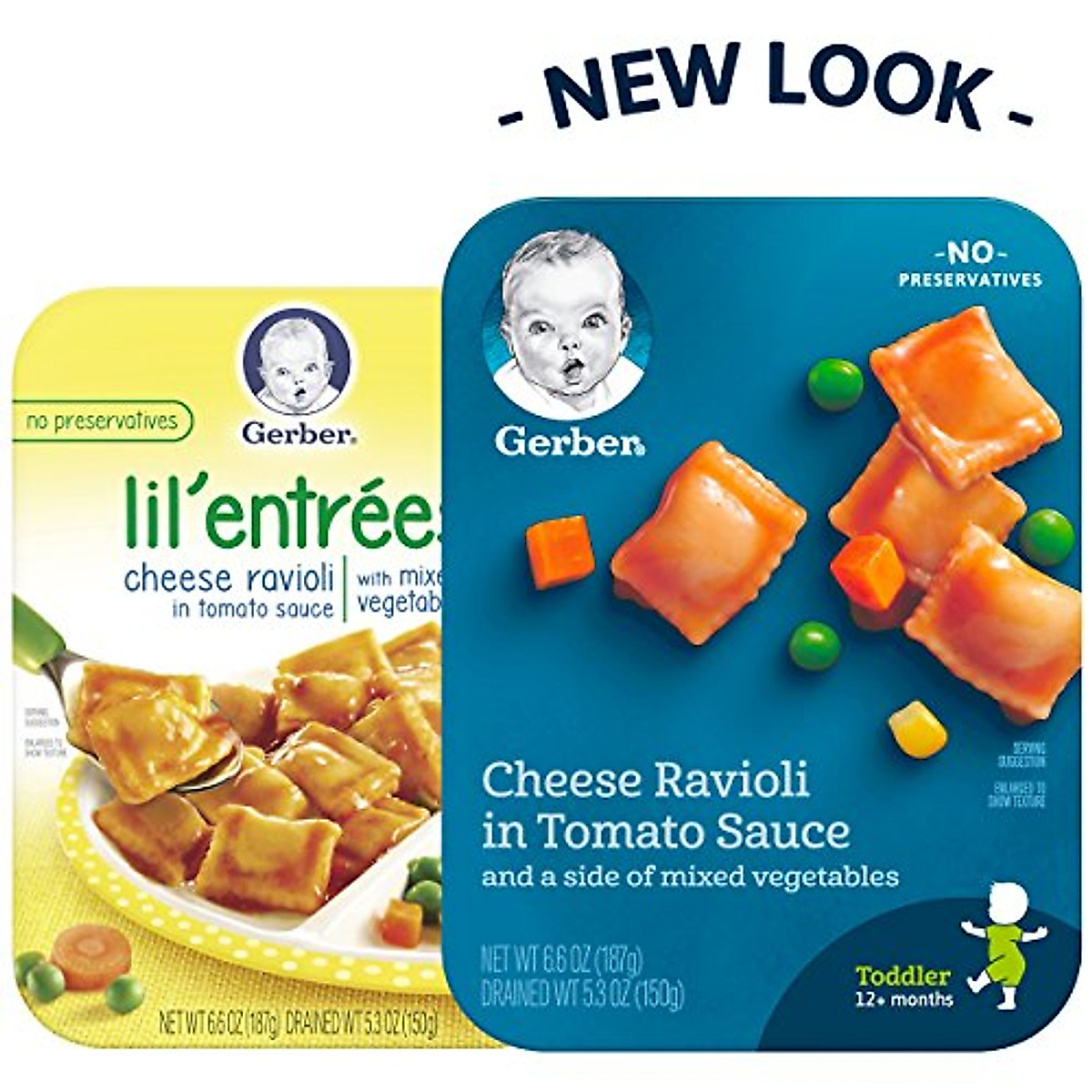 Gerber Graduates Cheese Ravioli in Tomato Sauce with Mixed Vegetables, 6.6-Ounce (Pack of 8)