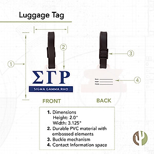 Desert Cactus Sigma Gamma Rho Luggage Tag Sorority Bag (PVC Luggage Tag - Letter Name)
