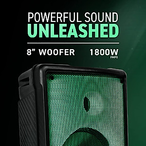 Dolphin KP-80 Loud Small Portable Bluetooth Speaker | Great for Kids & Adults, Karaokes, Parties, Outdoor/Indoor with Full Fire LED Light Show