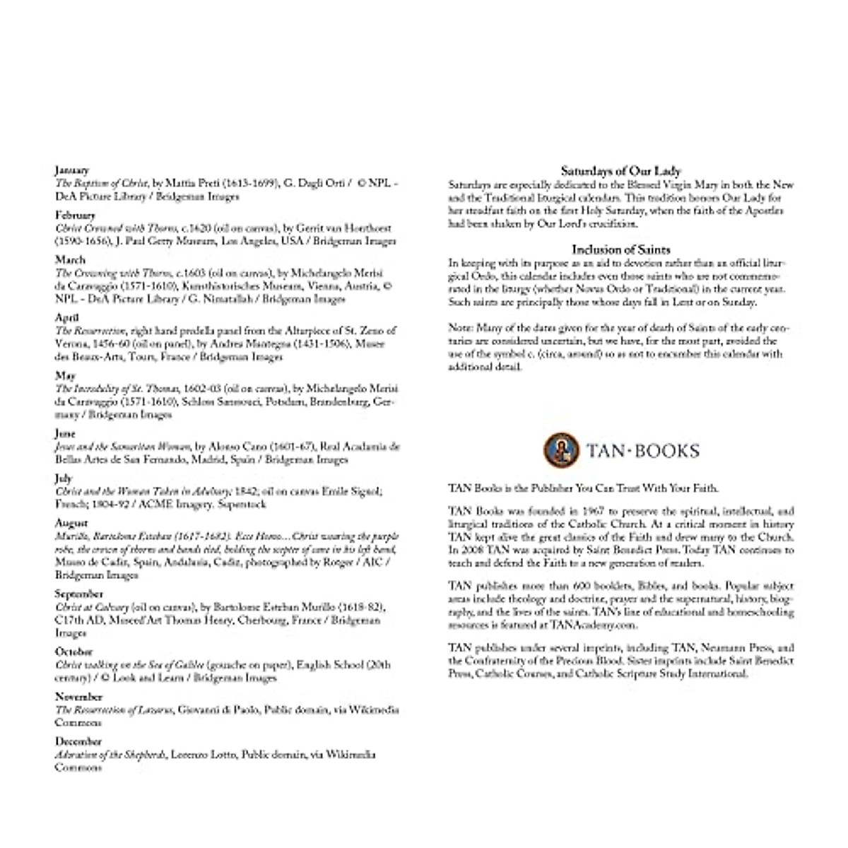 2023 Life of Our Lord Wall Calendar