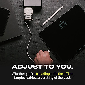 The Snap Back Charger Winder Compatible with Apple 20W/18W USB-C Chargers for Travel and Cable Management