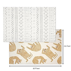 Lillefolk Stylish Baby Play Mat for Floor - Reversible Foam Play Mat as Baby Crawling Mat - Foam Baby Mat for Floor Play Mats - Babies & Toddlers Non Toxic Play Mat Baby Tummy Time Mat 6.9ft x 4.6ft