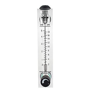 tatoko Flowmeters Adjustable Knob 0.5-5GPM 2-18LPM Water Flow Meter Panel Type Flowmeter