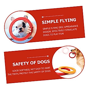 BESTOYARD Dog Pet Interactive Training Ring Outside Toys Outdoor Toys Outdoor Playset Teething Toy Dog Catching Ring Puppy Chew Toy Dog Chewing Ring Dogman Toys Indoor Rubber Teether