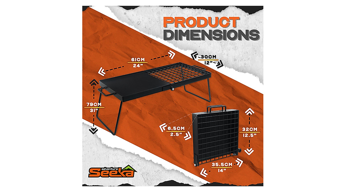 Adventure Seeka Heavy Duty Campfire Grill 24"