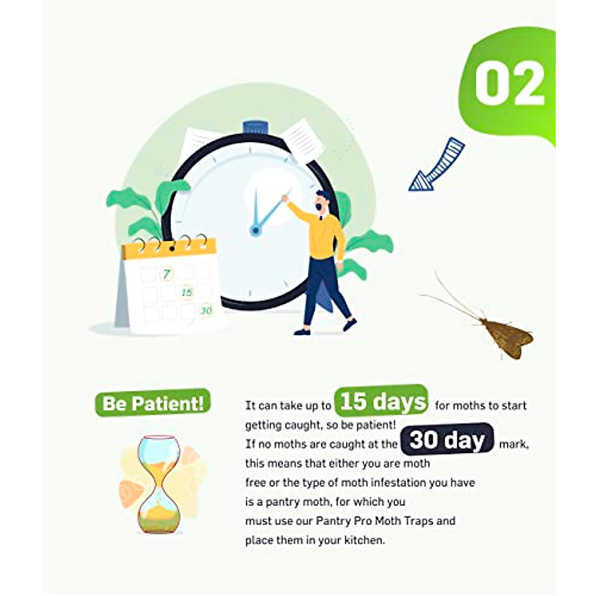 Catcher Labs Moth Traps for Clothes | Moth Traps with Pheromones | 6-Pack Non-Toxic Moth Killer | Spray & Repellent Alternative