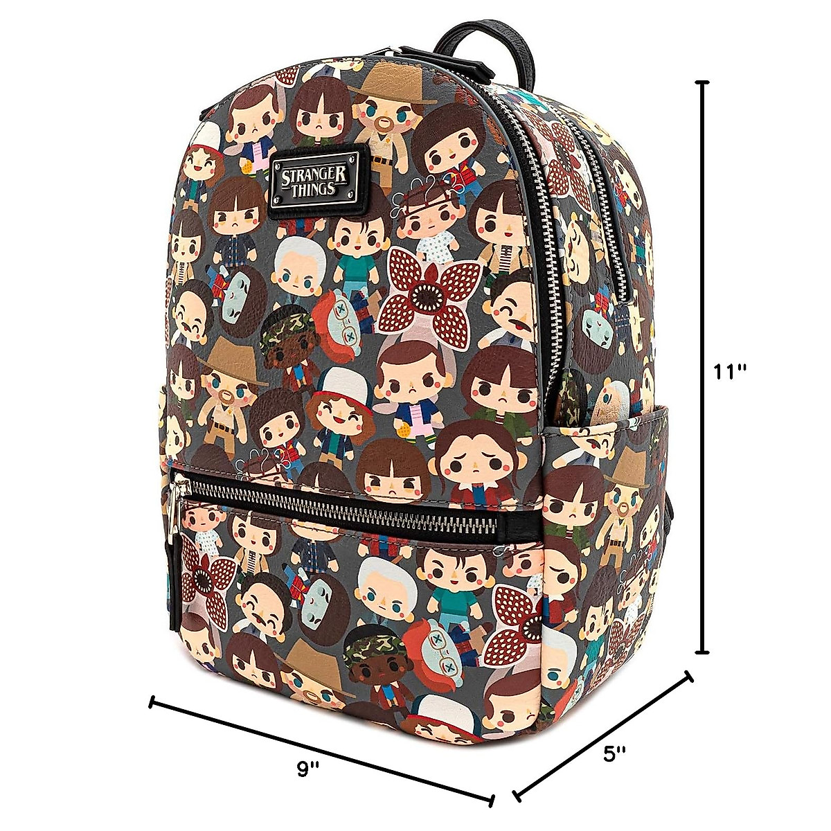 Loungefly Stranger Things Baby Characters Chibi All Over Print Mini Backpack