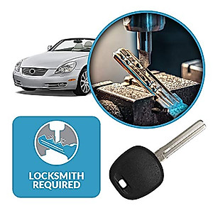 Keyless2Go Replacement for New Uncut Transponder Ignition Car Key TOY50 (2 Pack)