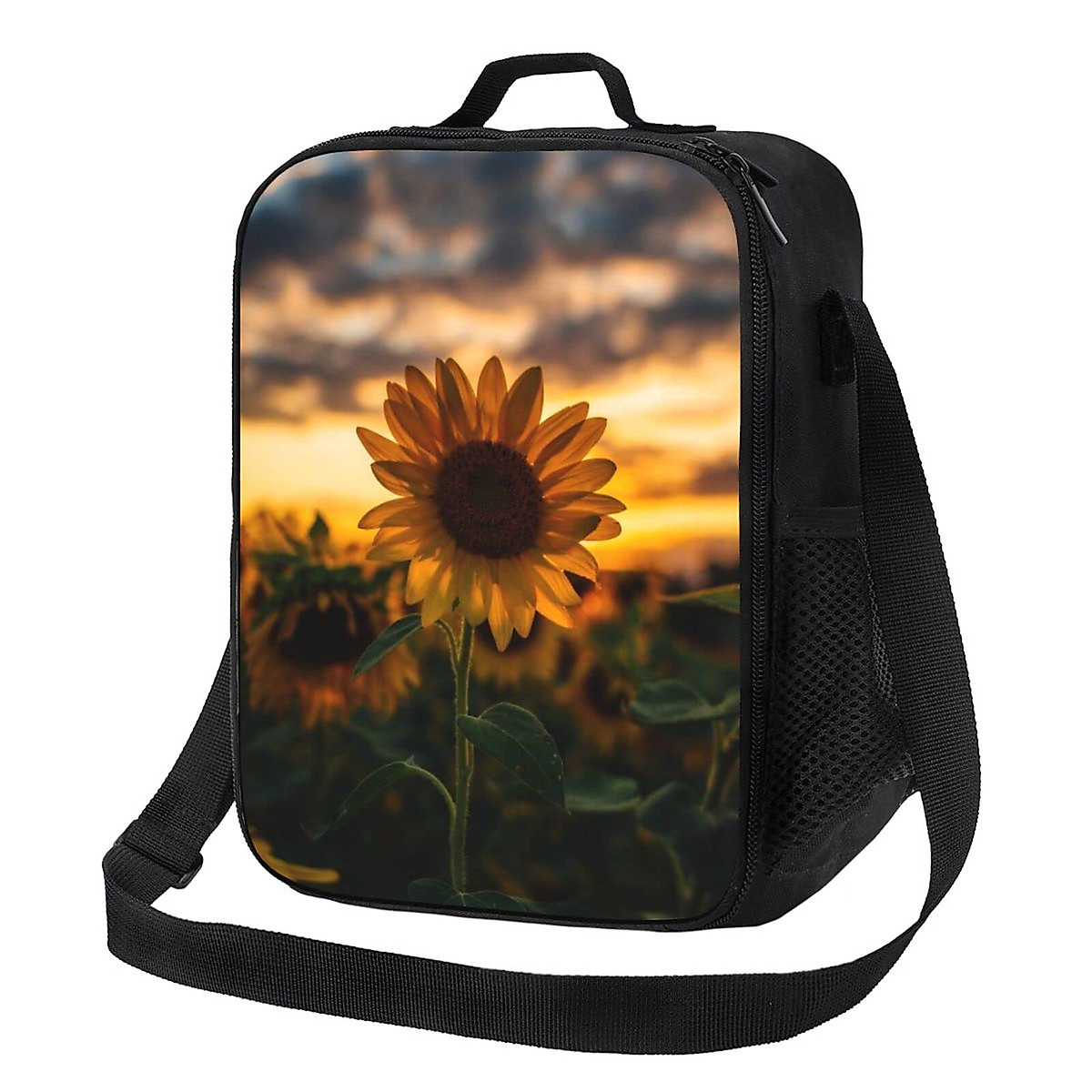 AHOBAGGA Personalized Lunch Bag Custom Your Name Picture Photo Insulated Lunch Tote Box Reusable Picnic Lunch Boxes for Work Travel Picnic Hike Beach