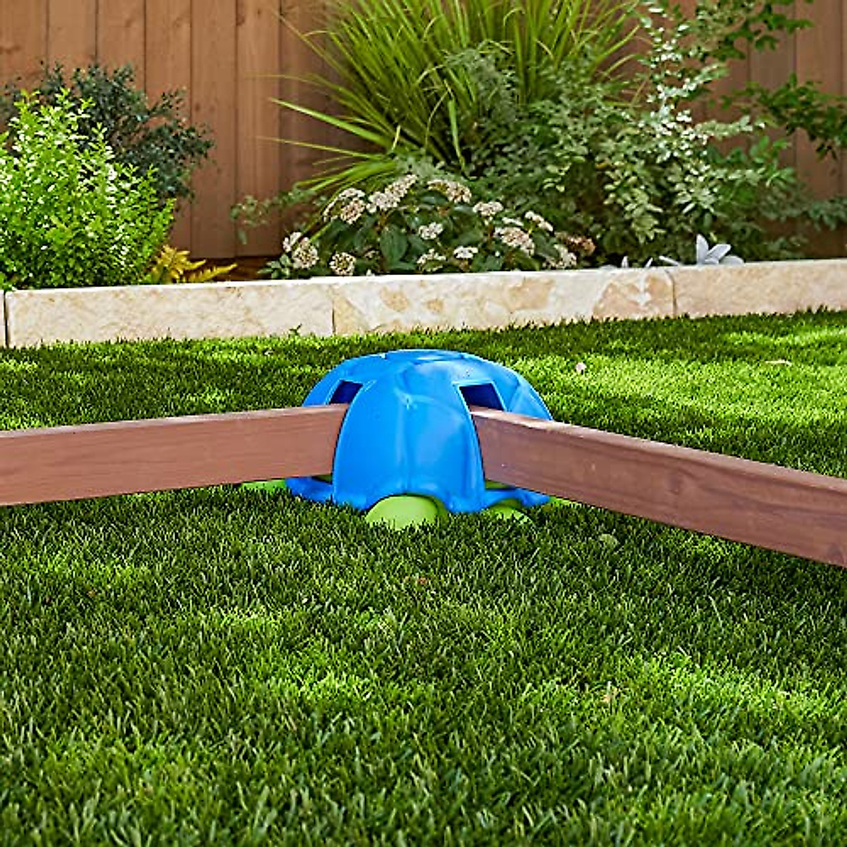 KidKraft Turtle Totter Wooden Adjustable Balance Beam for Toddlers with Squeaky Turtle and Wobble Board, Gift for Ages 2-5