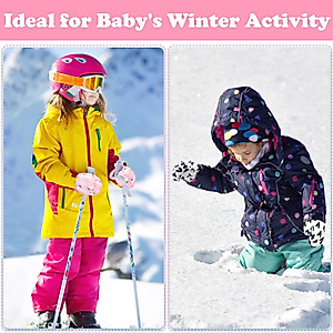 Sarfel Toddler Gloves Ages 2-4 Toddler Mittens Girl Toddler Waterproof Gloves Mittens for Toddler Girls Toddler Snow Mittens