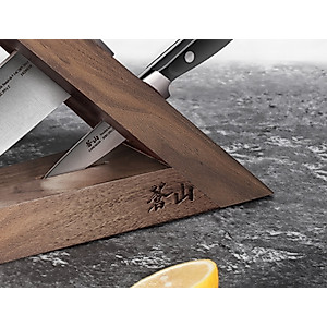 Cangshan 1021240 TAI triangle Walnut Wood Knife Block, Two Slots