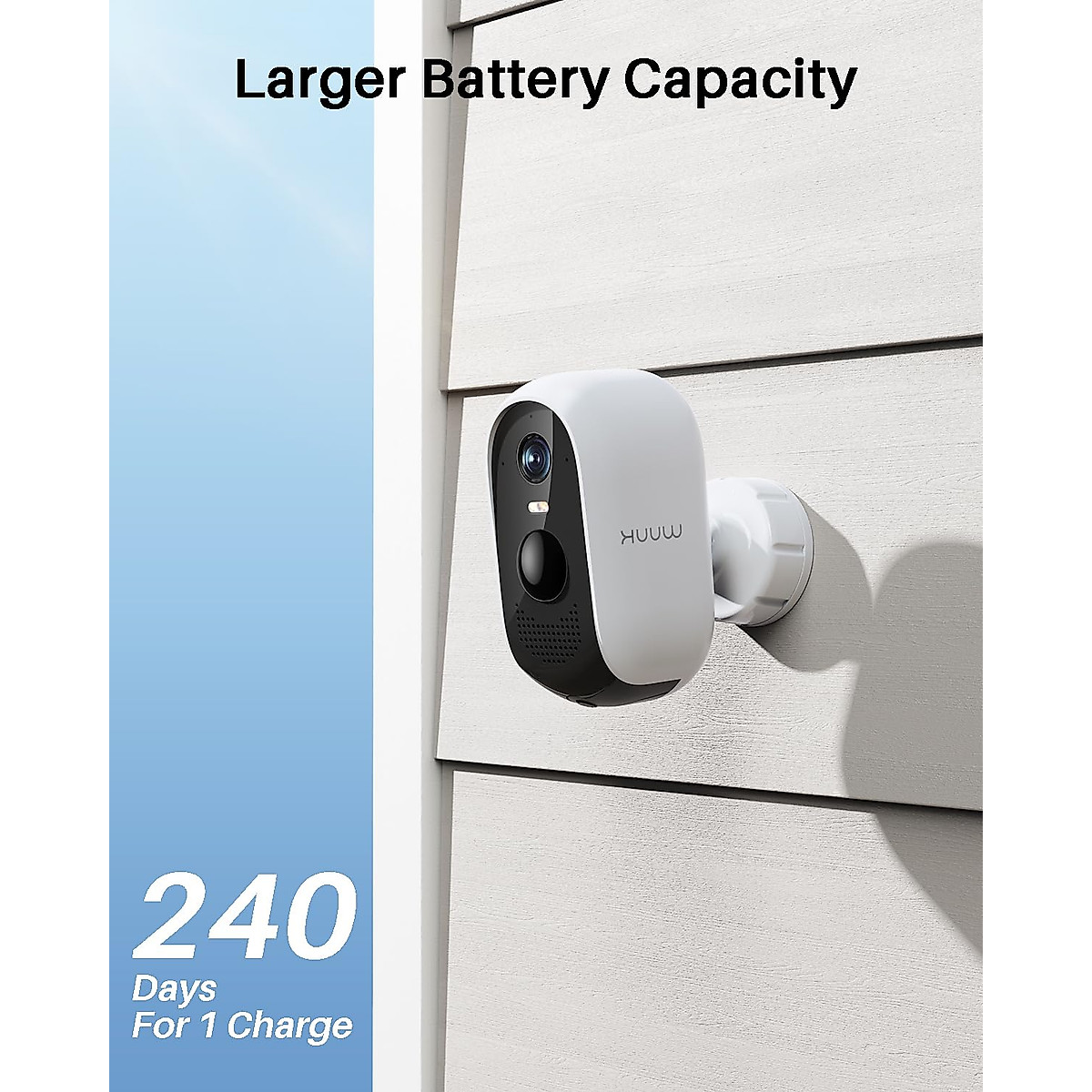 WUUK 2K Security Cameras Wireless Outdoor System, 2-Cams Kit, Homebase Support Up to 8 Cams, Home Cam with 240 Days Battery Life, AI Humanoid Alert, Compatible with Alexa/Google, IFTTT, No Monthly Fee