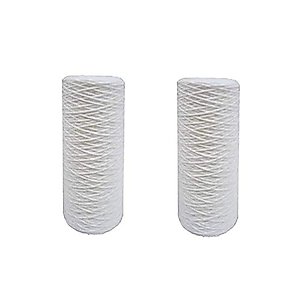 CFS – 2 Pack String Wound Filter Water Filter Cartridges Compatible with SWC-45-1005 Models – Remove Bad Taste & Odor – Whole House Replacement Water Filter Cartridge, 5 Micron - 4.5" OD X 10", White