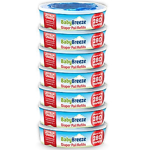 Diaper Pail Refill Bags Compatible with Playtex Diaper Genie- 1960 Count (7 Sets of 1 Pack) – by BabyBreeze