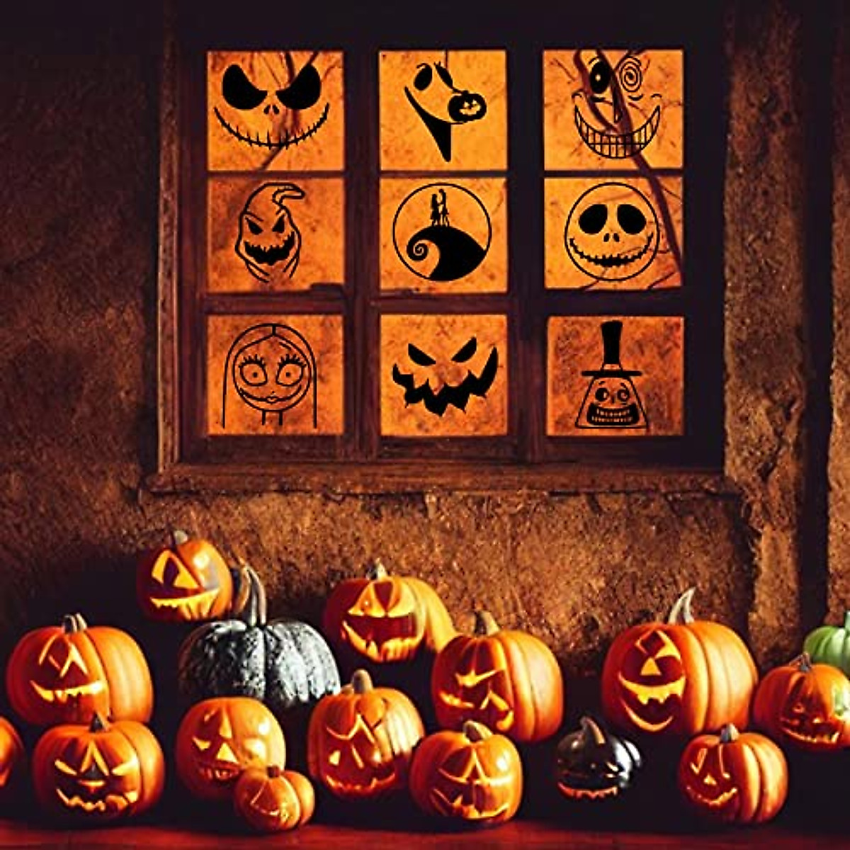 Halloween Stencils for Pumpkin Carving Kids Reusable Halloween Face Paint Stencils for Painting on Wood Shirts Cookie Canvas Walls Art Decorative (23pcs 3in face)