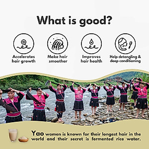 mimosu Rice Water for Hair Growth & Repair: DIY Tea Bags, Natural Conditioner, Detangler & Hair Nourisher with Fermented Rice Protein for Curly, Damaged Hair