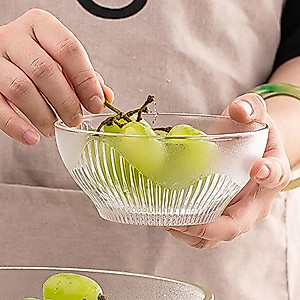 ZEAYEA Set of 12 Glass Bowls, 5 Inch Small Glass Salad Bowls, 11 oz Prep Serving Bowls, Stackable Dessert Candy Bowls for Kitchen Prep, Fruit, Ice Cream, Cereal, Snack, Dips, Nut, Dishwasher Safe