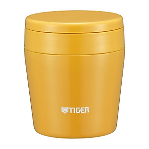 Tiger MCL-B025-YS Tiger Thermos Vacuum Insulated Soup Jar, 8.5 fl oz (250 ml), Thermal Lunch Box, Wide Mouth, Round Bottom, Saffron Yellow