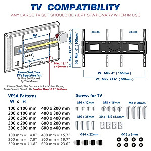 Rfiver Universal Swivel TV Stand Table Top TV Stand Base for 40 to 86 Inch Flat Screen TVs, Height Adjustable Mount, Center TV Stand Replacement with Tempered Glass Base
