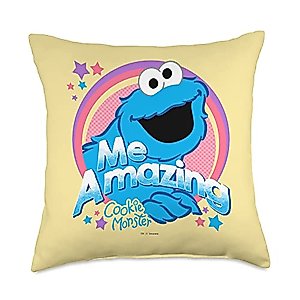 Sesame Street Cookie Monster Me Amazing Throw Pillow, 18x18, Multicolor