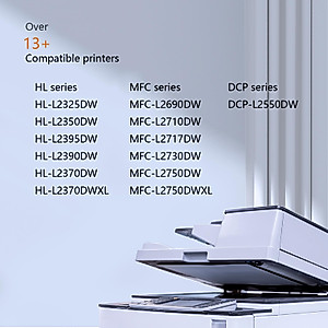 TEINO Compatible Toner Cartridge Replacement for Brother TN760 TN-760 TN730 for Brother DCP-L2550DW MFC-L2710DW MFC-L2750DW HL-L2370DW HL-L2395DW HL-L2350DW HL-L2390DW HL-L2370DWXL (Black, 1 Pack)