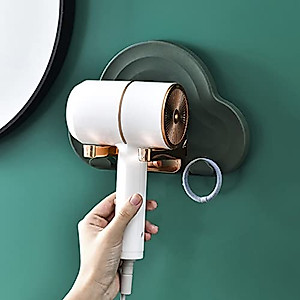 Veemoon Hair Styling Tools Hair Dryer Holder Stand Cloud Shaped Plastic Wall Mount Hair Blow Dryer Hanging Rack Spiral Hair Styling Organizer Collapsible Hangers