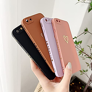 iPhone 6s Plus Case for Girls,Cute Phone Cases iPhone 6 Plus for Women Heart Pattern Soft Silicone Protective Cover for iPhone 6 Plus/6s Plus 5.5 inch -Purple