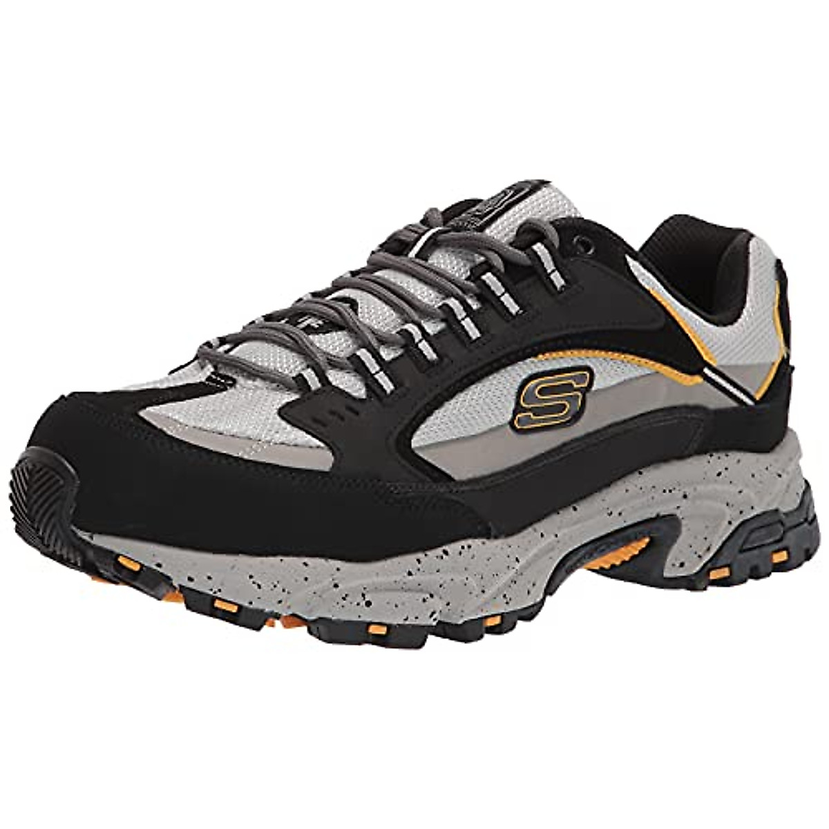 Skechers Men's Stamina ST Athletic Style Industrial Shoe, Black Grey, 10.5 Wide
