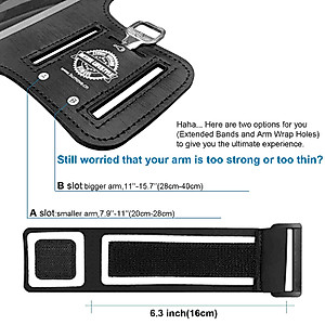 Pixel 8/8 Pro/7/7 Pro/5a Armband, BUMOVE Gym Running Workouts Sports Phone Arm Band for Google Pixel 7, 7 Pro, 6, 6 Pro, 5a with Card Holder (Black)