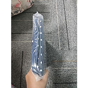 Narwey Travel Makeup Bag with Brush Compartments，Portable Cosmetic Bag，Make up Bag Makeup Organizer Case with Brush Storage for Women(Blue Polka Dot)