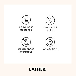 LATHER Bamboo Lemongrass Conditioner - Lightweight & Non-Greasy Crème Rinse Formula - Gentle Daily Hair Detangler Conditioner for All Hair Types - Sulfate Free - 8 Fl Oz Bottles (Pack Of 2)