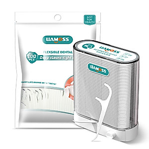 LIAMOSS Dental Floss Dispenser-Adult Unbreakable and Shred-Resistant Flossers-188 Count Professional Toothpicks Sticks-Perfect Dental Tools for Super Clean Teeth