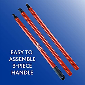 O-Cedar Hardwood Floor 'N More 3-Action Mop with 1 Extra Refill | Microfiber Mop with 3pc Handle | Use Wet or Dry, Red