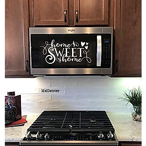 Microwave decal Home sweet home, farmhouse kitchen sign/decor