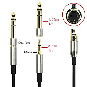 NewFantasia Replacement Audio Upgrade Cable Compatible with AKG K240, K240S, K240MK II, Q701, K702, K141, K171, K181, K271s, K271 MKII, M220, Pioneer HDJ-2000 Headphones 2meters/6.6feet