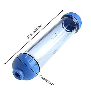 DYEY Replacement Water Filter Housing Fill Shell Filter Tube Transparent Reverse Osmosis,Two Open Ends, Refillable Inline Filter Reverse Osmosis(1 Pack)