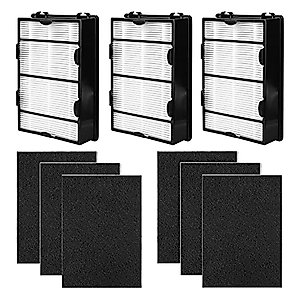 KEYJINIU HAPF600 HAPF600D Filter 3 Pack Filters 6 Pack Carbon Pre Filters Replacement Filter B Compatible with Holmes HAPF600D, HAPF600D-U2, HAP615, HAP650, HAP675