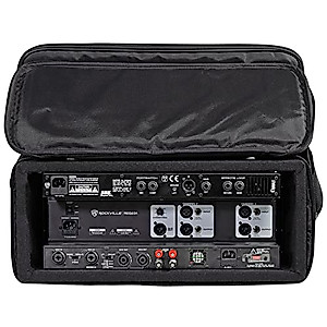 Rockville 4U Rack Bag Double-Sided Case with 12" Depth + Shoulder Strap (RRB40) Black