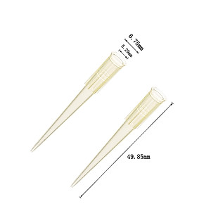 Eowpower 10Boxs 960Pcs Yellow 200ul Pipettor Universal Pipette Tips - Racked, Non-Pyrogenic DNAse/RNAse Free, 96 Tips/Rack