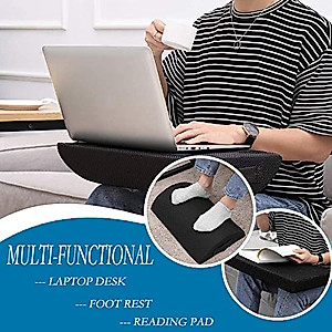 Big Hippo Foot Rest for Under Desk at Work, Ergonomic Foot Stool Cushion Design for Back, Hip & Leg Pain Relief, Adjustable 2 Heights Office Under Desk Footrest with Non-Slip Massage Surface, Black
