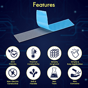 Gelid Solutions GP-Ultimate 15W- Thermal Pad 120x20x2.0mm. Excellent Heat Conduction, Ideal Gap Filler. Easy Installation.