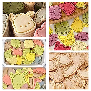 Mini Anime Cookie Cutter Set, 8 Piece Cartoon Stamped Embossed Molds for Baking Cupcake Pancake Apple Pie Pastry, Suitable for Gingerbread Frosting Decoration