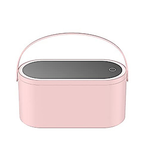 Bullpiano Travel Makeup Case Travel Makeup Bags Cosmetic Makeup Organizer for Travel Storage Box with LED Lighted Mirror Train Case Makeup Bag Jewelry Organizer Valentines Gift for Women Girls