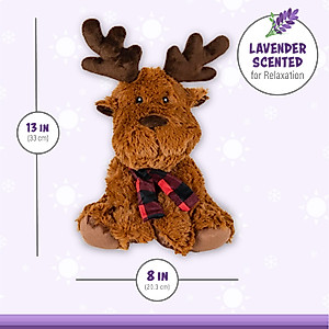Warm Pals - Rory Reindeer - 1.5lbs - Cozy Microwavable Lavender Scented Plush Toys - Heated Stuffed Animal - Heatable Coolable Bedtime Comfort Plushie