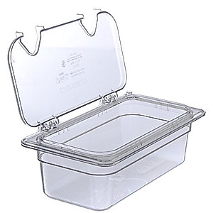 Carlisle FoodService Products Plastic Food Pan 1/3 Size 4 Inches Deep Clear