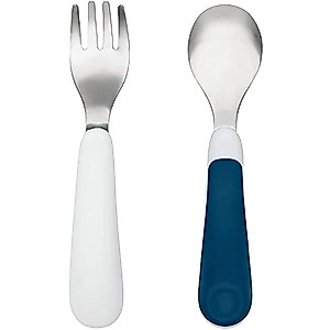 OXO Tot Training Fork and Spoon Set, Teal/Navy (2 Pack) …
