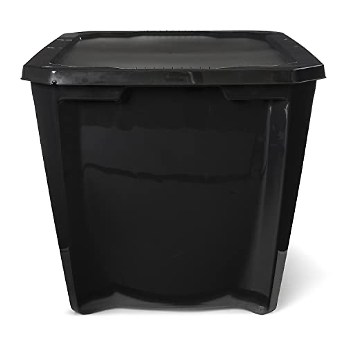 Life Story Black 20 Gal Stackable Organization Storage Box Container (7 Pack)